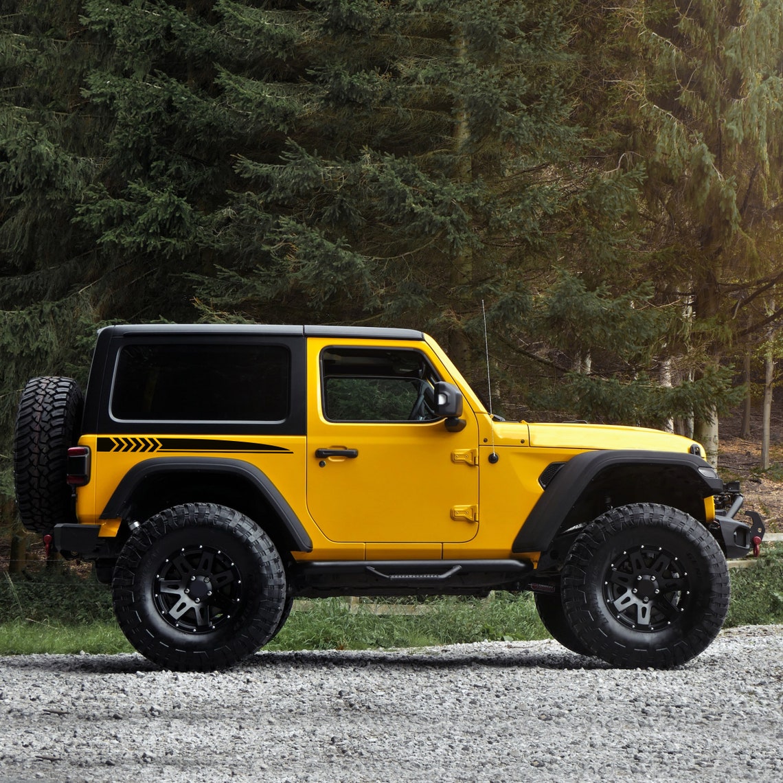 Set of Vinyl Sticker Side Decal Compatible With Jeep Wrangler - Etsy