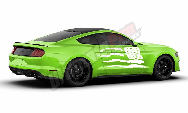 Side Decal Sticker US Flag Compatible With Ford Mustang Side Door Sport ...