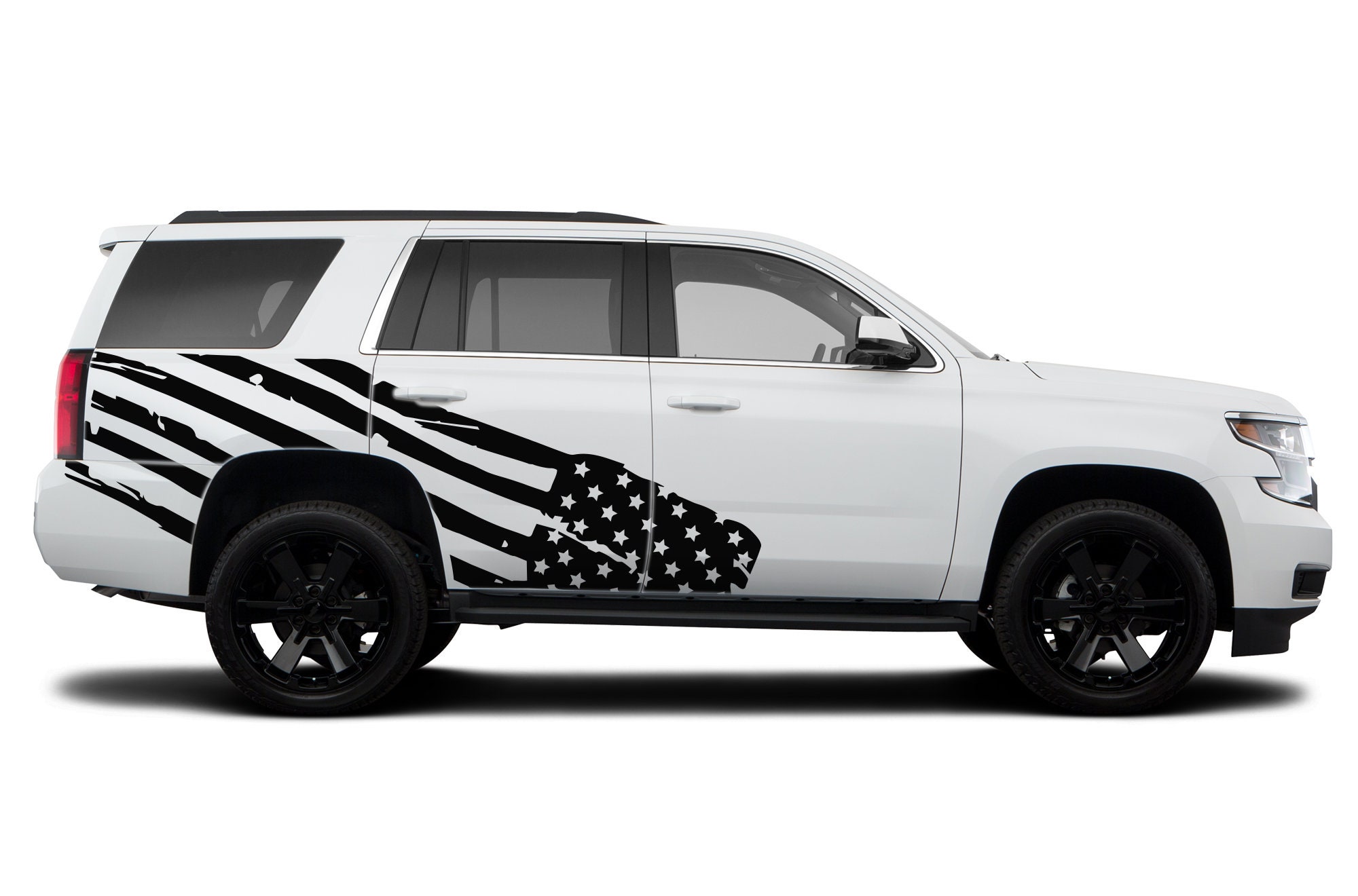 Side US Flag Graphics Stickers Decals Compatible With Chevrolet Tahoe ...
