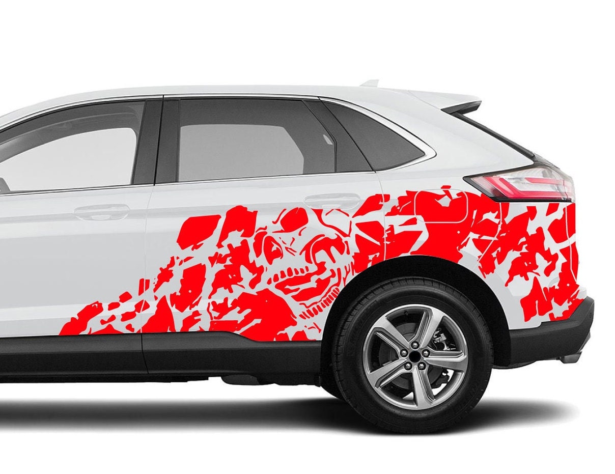 Nightmare Skull Decal Sticker Graphic Design Compatible With Ford Edge ...