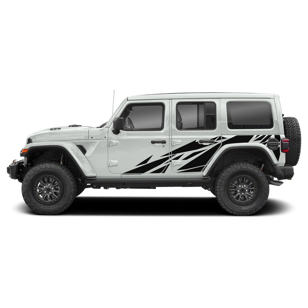 Set of Decal Wrap Compatible With Jeep Wrangler JL 2019 2020 2021 2022 ...