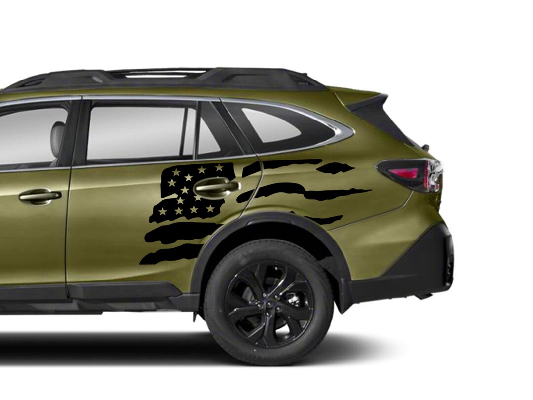 Side Decal Sticker US Flag Compatible With Subaru Outback Side Door ...