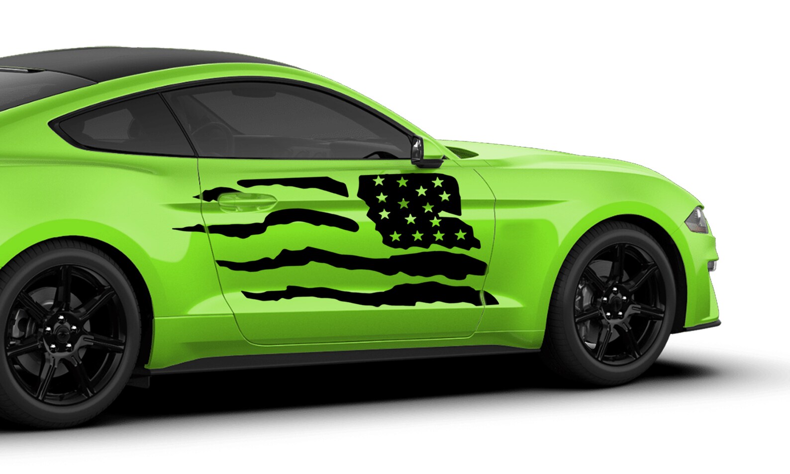 Side Decal Sticker US Flag Compatible With Ford Mustang Side - Etsy
