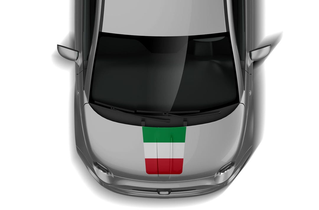 Italian Flag Hood Decals Stickers Vinyl Sport Racing Graphic Design Kit ...