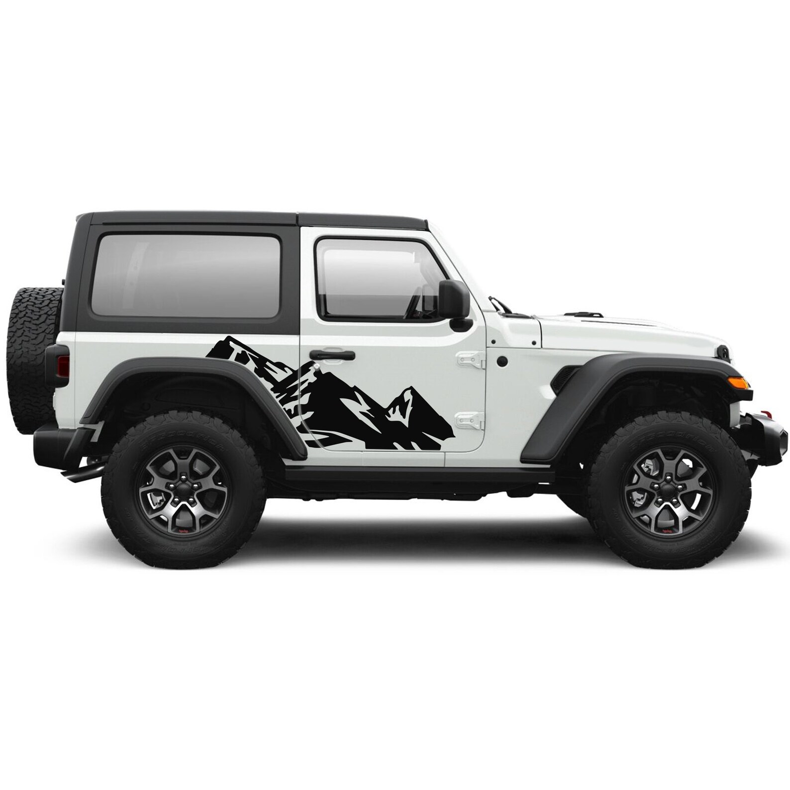 Decal Sticker Mountains Compatible With Jeep Wrangler 2 Doors - Etsy
