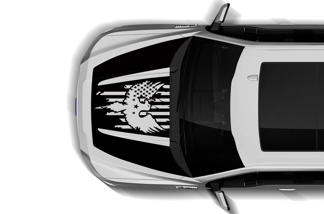 Eagle US Flag Hood Graphics Decal Sticker Compatible With Ford F150 ...