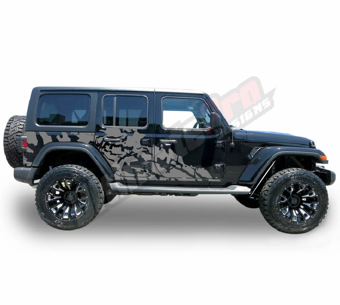 2x Sticker Wrap Splash Decal Vinyl Side Door Mud Splash Compatible With ...