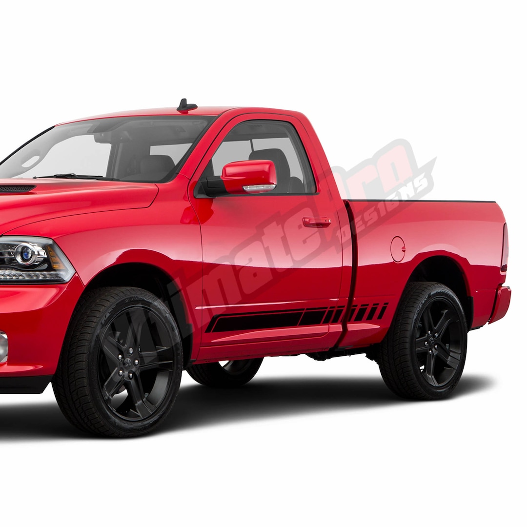 Racing Side Stripes Sport Decal Sticker Compatible With Dodge Ram 1500 ...