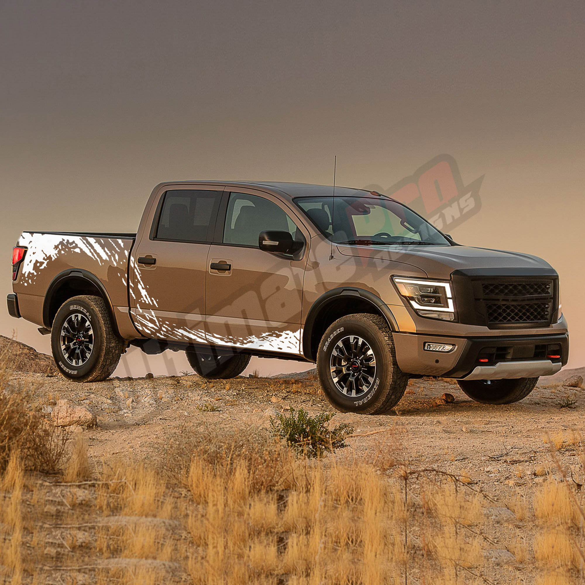 Set Splash Vinyl Decal Sticker Compatible With Nissan Titan 2018 2019 ...