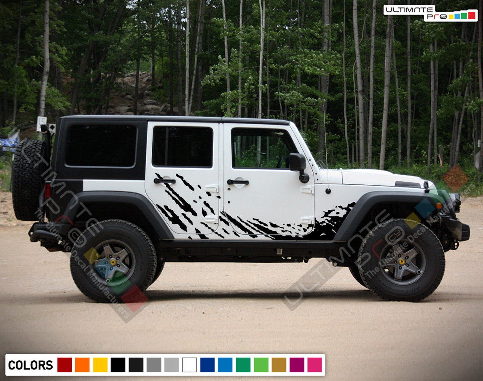 4x4 Splash Vinyl Sticker Side Doors Sport Decal Compatible With Jeep ...