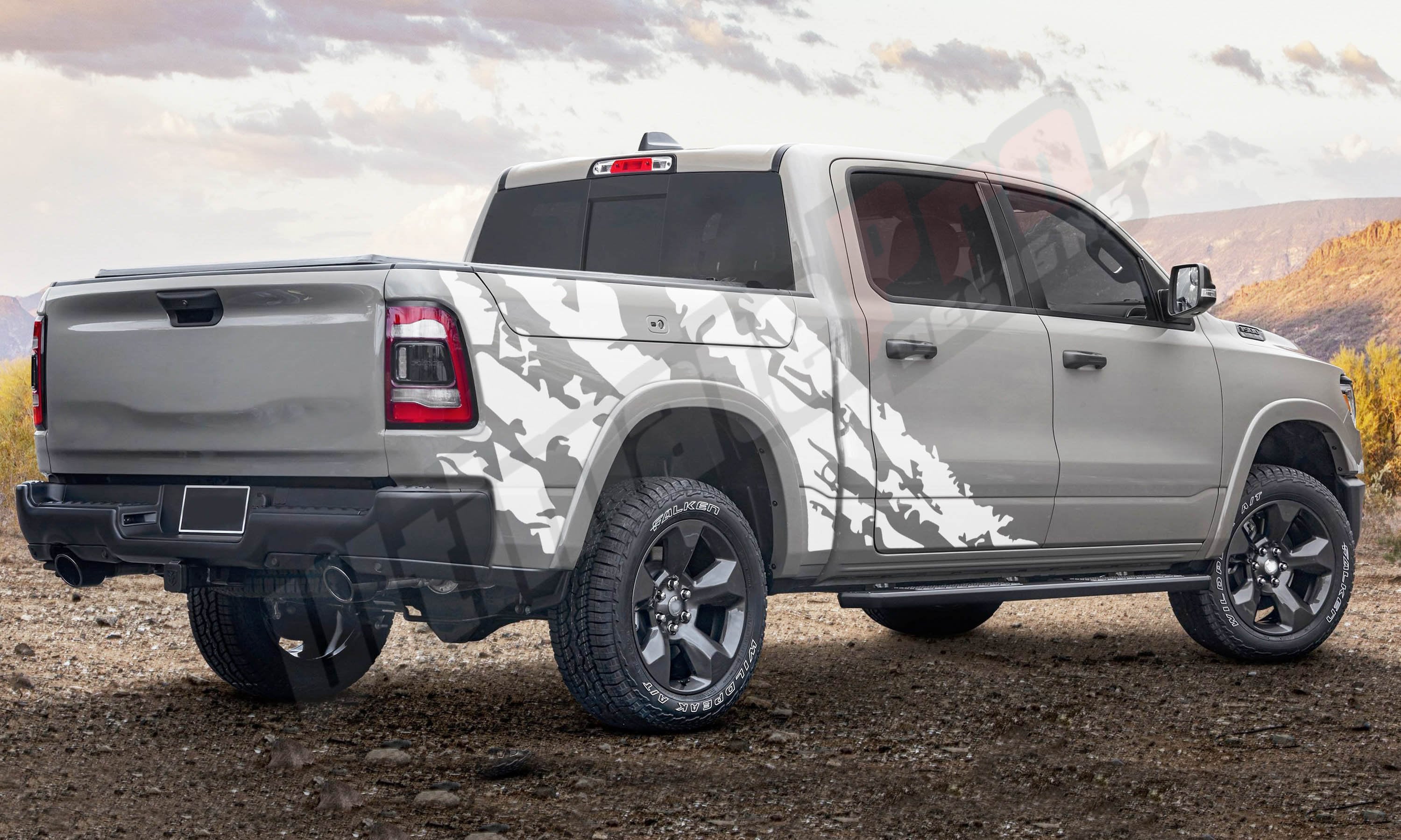 Decal Sticker Compatible With Dodge Ram Crew Cab Side Bed Vinyl RT 1500 ...