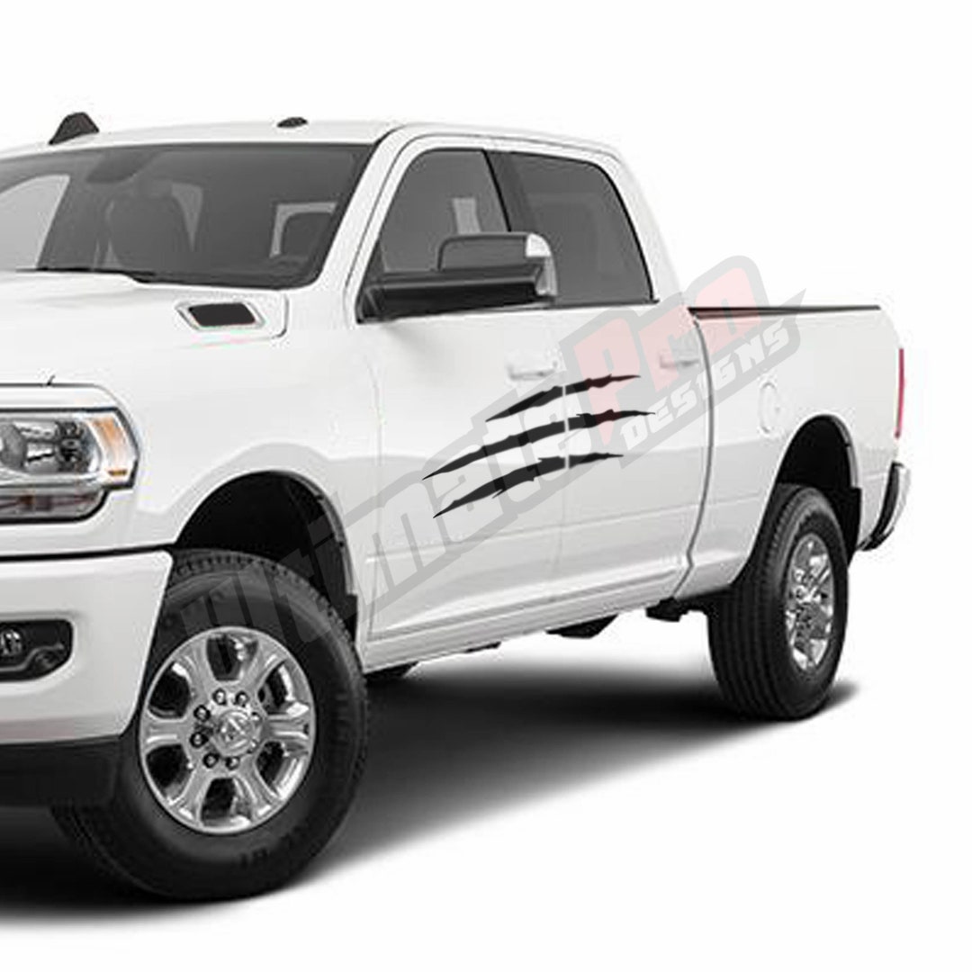 Scratches Vinyl Decal Sticker Compatible With Dodge Ram Short Bed 3500 ...