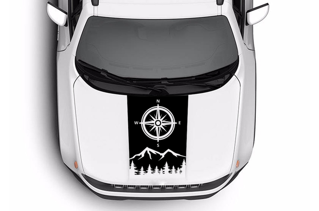 Compass Mountains Hood Graphics Decals Stickers Vinyl Compatible With ...
