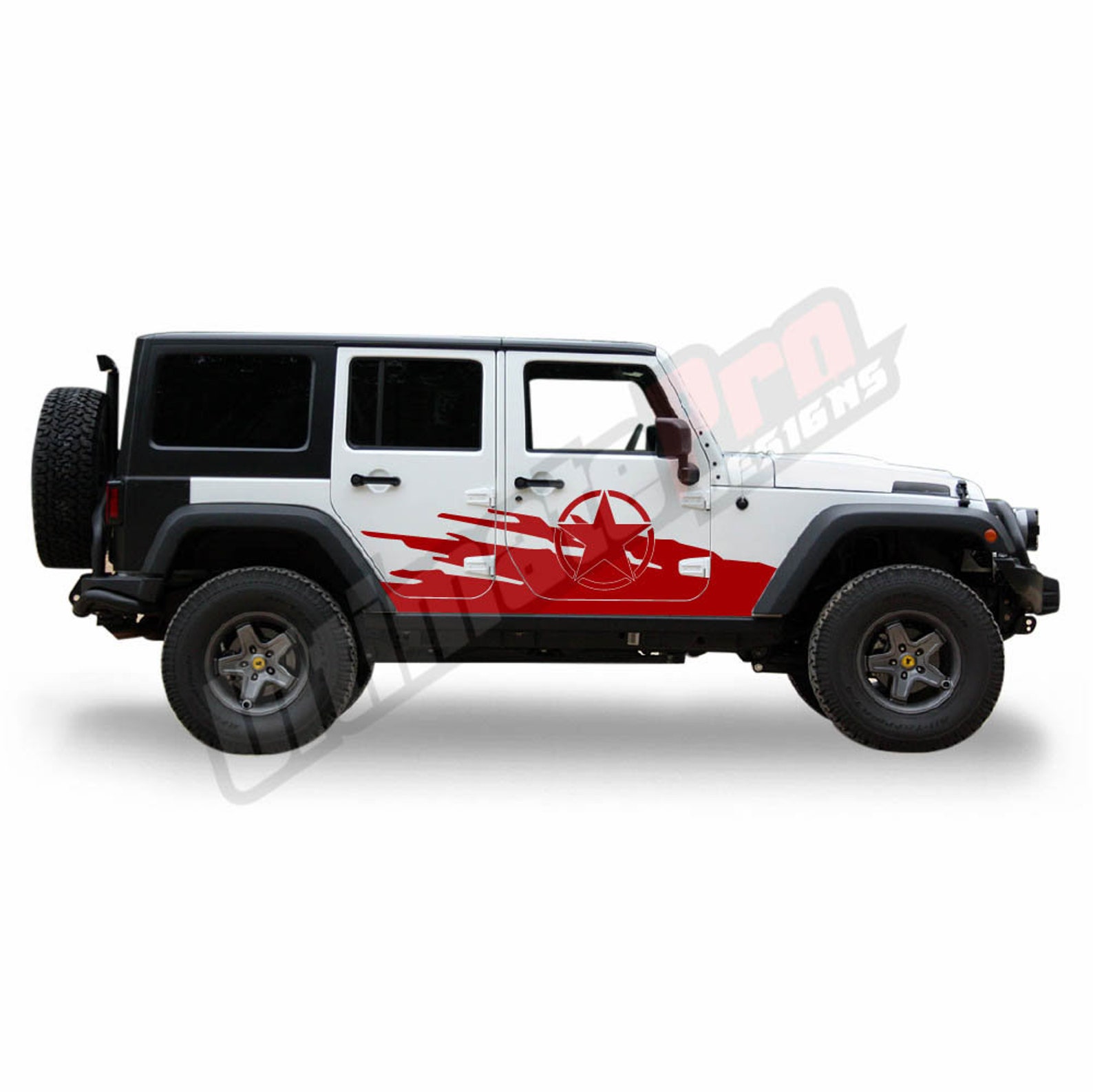 Side Door Sticker Army Star Sport Decal Compatible With Jeep | Etsy