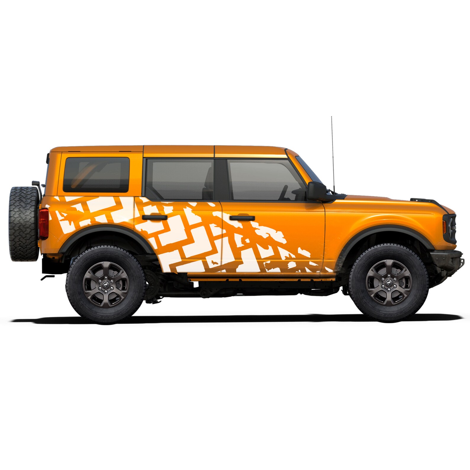 Sport Side Tire Trucks Stamp Decal Sticker Compatible With Ford Bronco ...