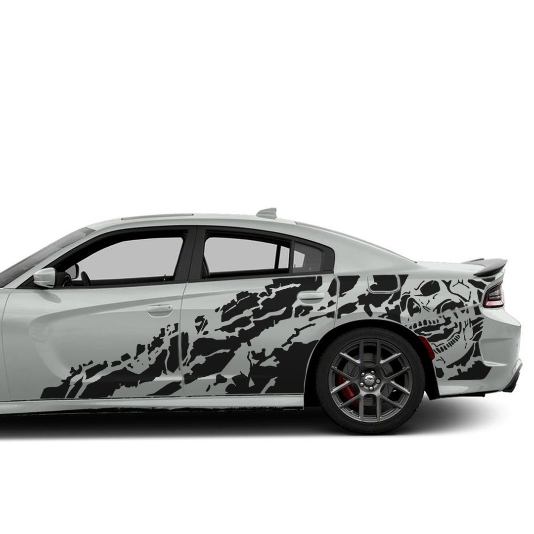 Nightmare Skull Decals Sticker Vinyl Wrap Graphic Design Compatible ...
