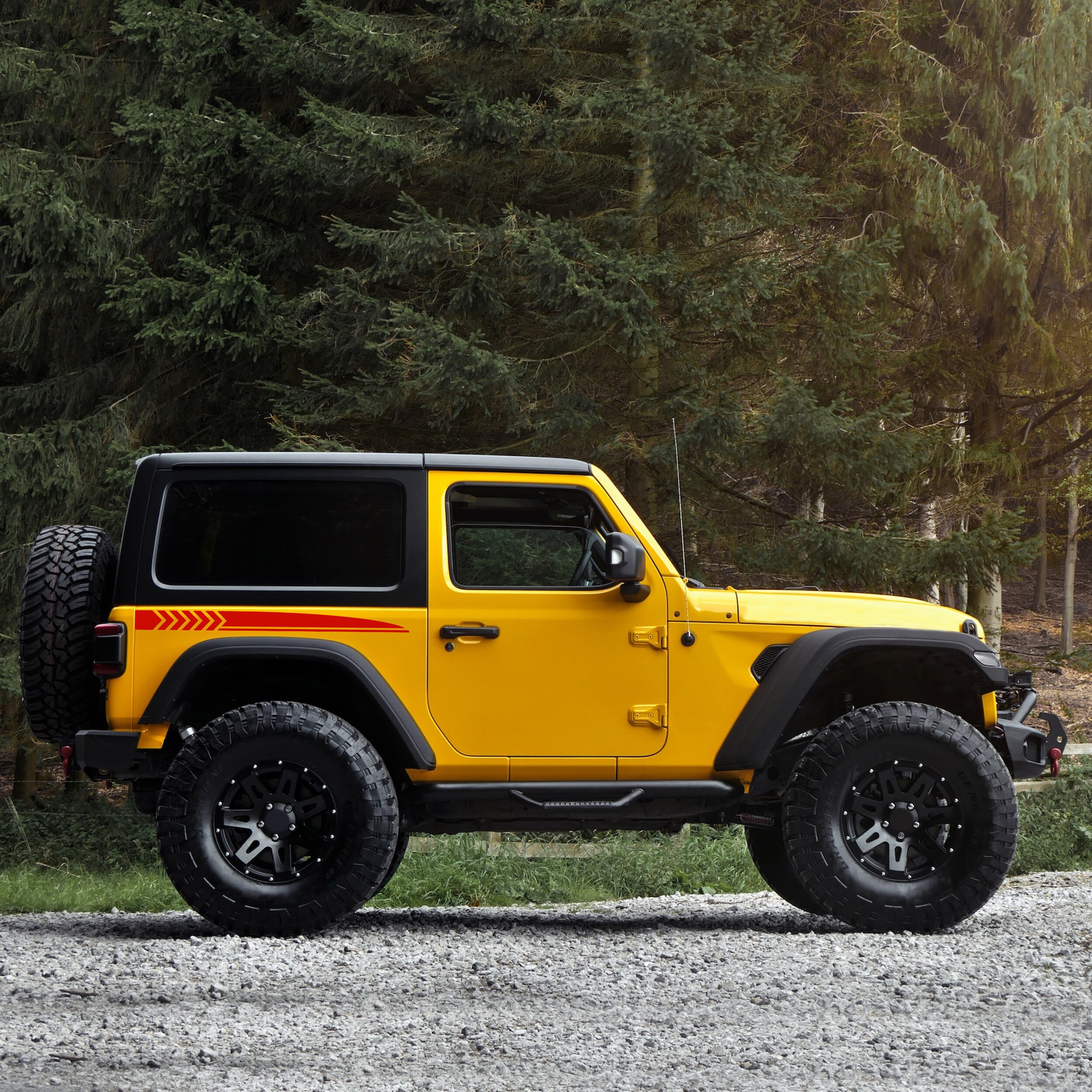 Set of Vinyl Sticker Side Decal Compatible With Jeep Wrangler - Etsy