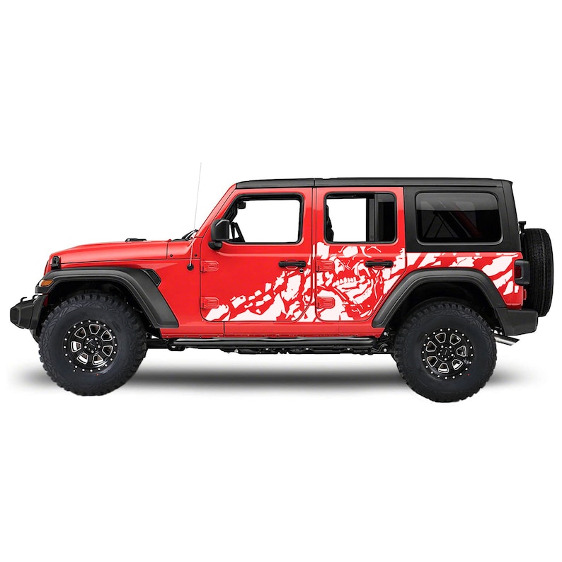 Nightmare Side Graphics Decals Compatible With Jeep Wrangler JL 2018 ...