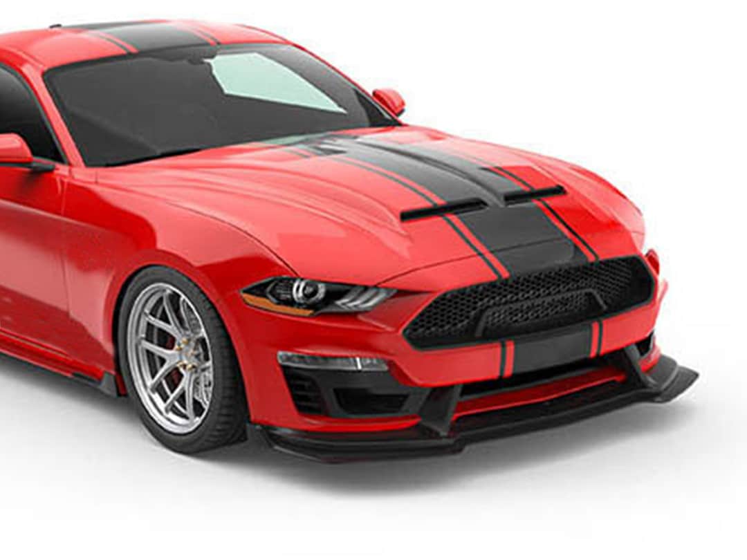 Set of Full Body Stripes Decal Compatible With Ford Mustang Hood Wrap ...