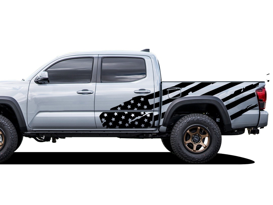 Decal US Flag Sticker American Compatible With Toyota Tacoma Crew Cab ...