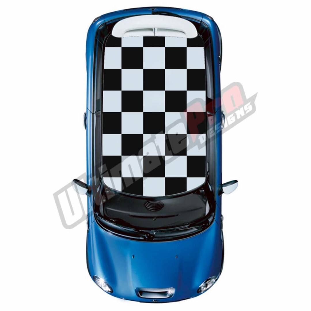 Roof Checkered Decal Sticker Stripes Compatible With Mini Cooper 2006 ...