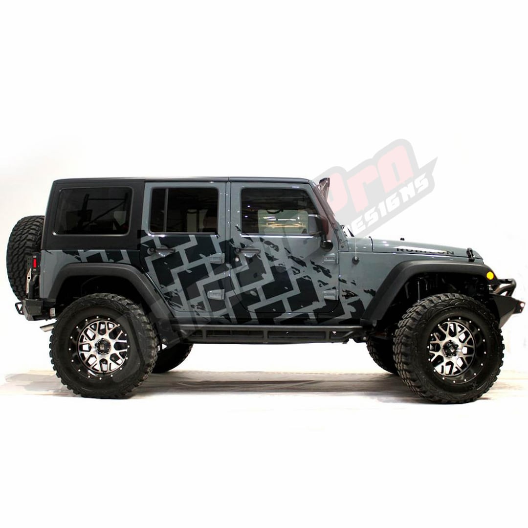 Sticker Side Doors Sport Decal Compatible With Jeep Wrangler JK 2006 ...