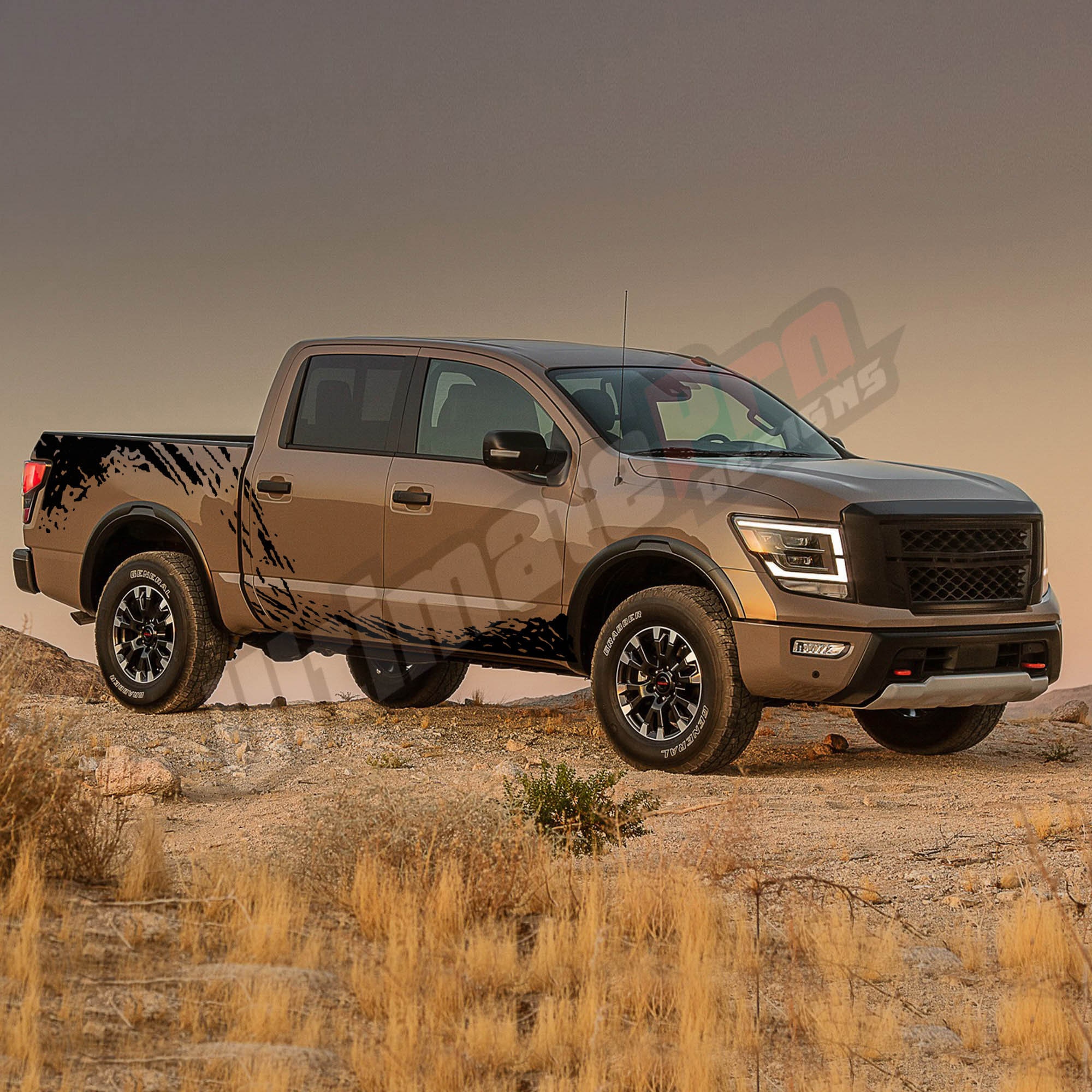 Set Splash Vinyl Decal Sticker Compatible With Nissan Titan 2018 2019 ...