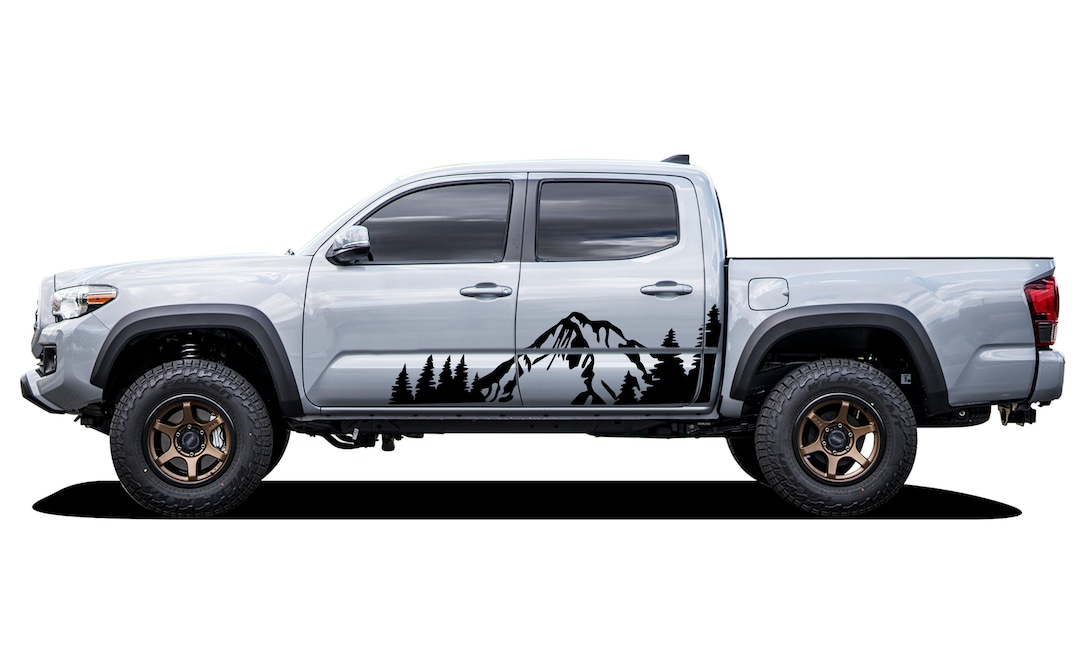 Decal Sticker Sport Mountains Forest Compatible With Toyota Tacoma 2005 ...