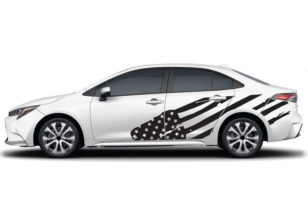 US Flag Graphics Vinyl Stickers Decals Compatible With Toyota Corolla ...