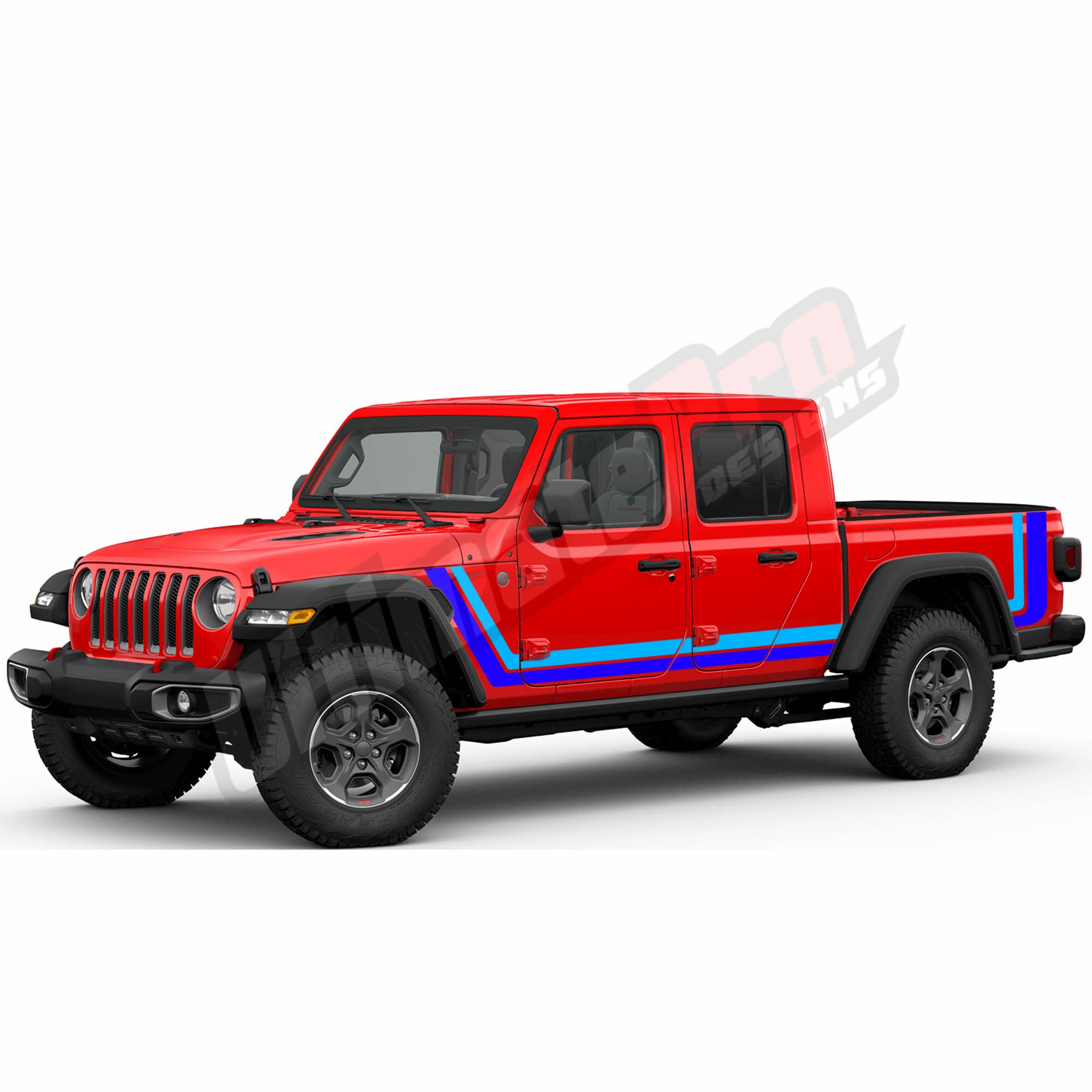 Scrambler Sport Stripes Sticker Decal Compatible With Jeep Gladiator JT ...