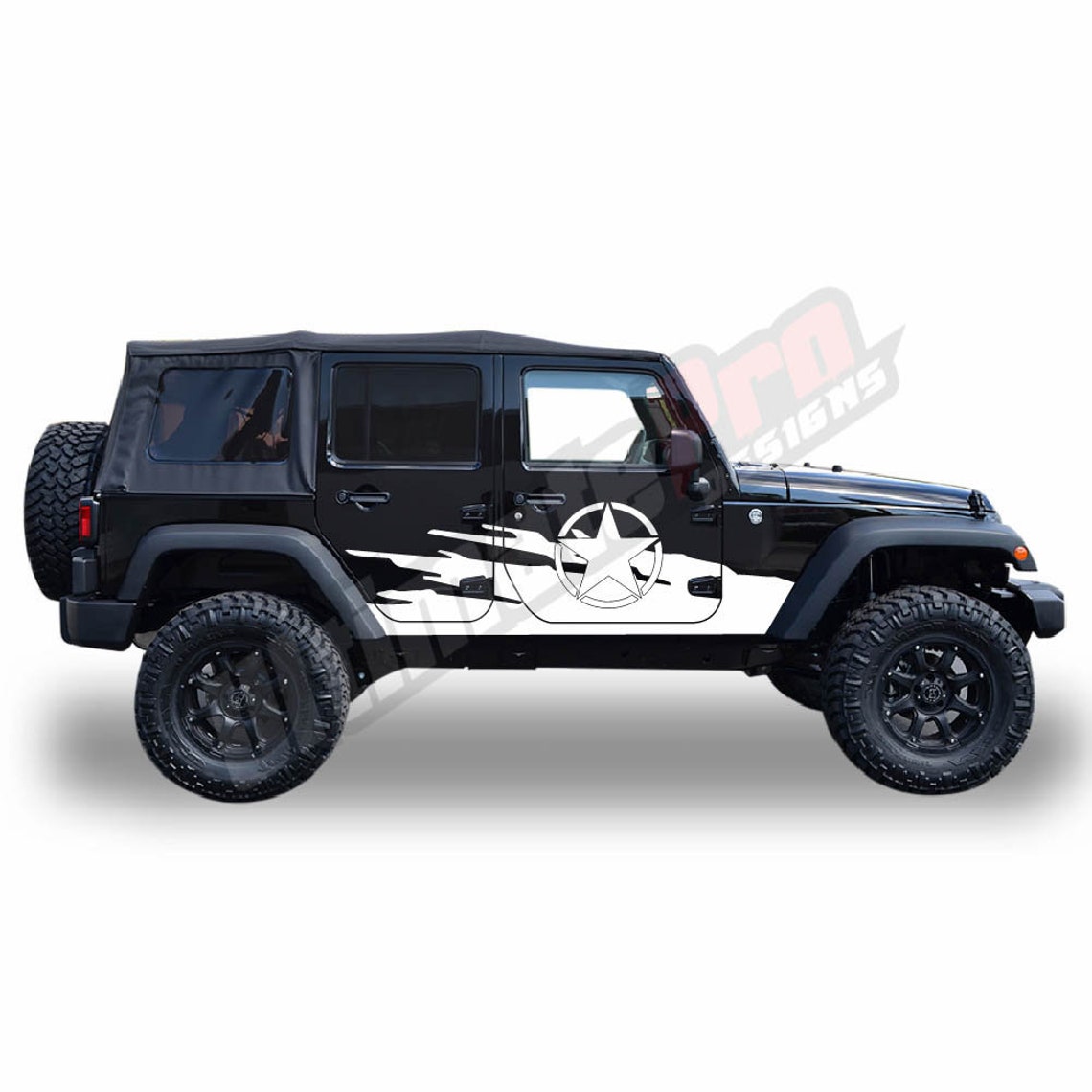 Side Door Sticker Army Star Sport Decal Compatible With Jeep - Etsy