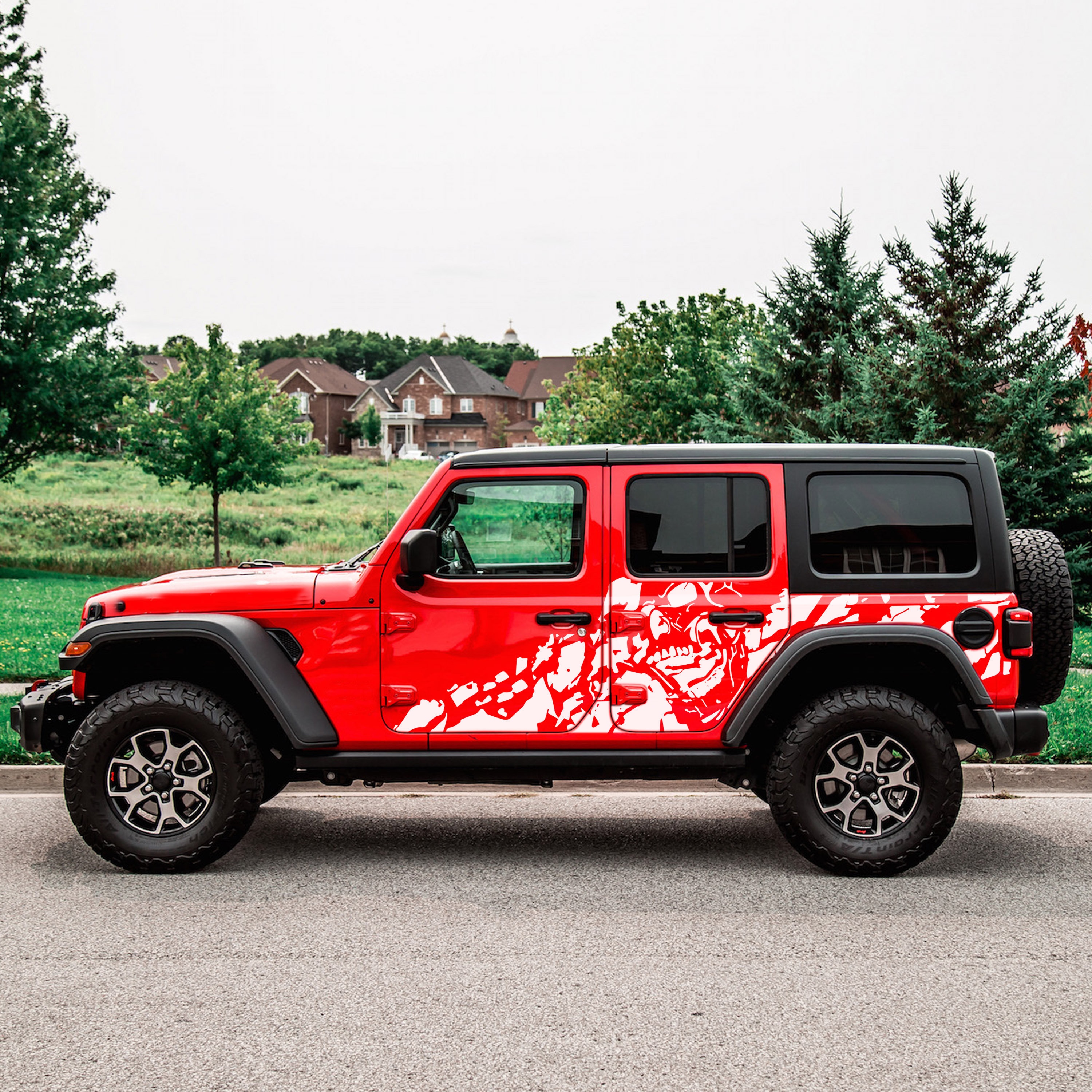 Nightmare Side Graphics Decals Compatible With Jeep Wrangler JL 2018 ...