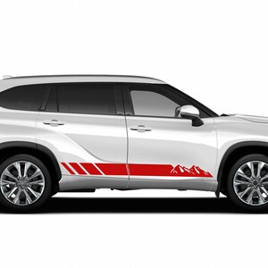 Mountains Stripes Graphics Vinyl Stickers Decals Compatible With Toyota ...