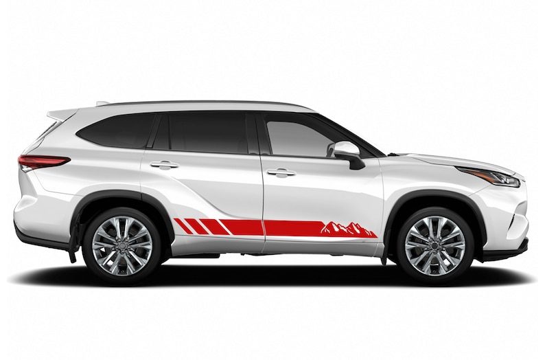 Mountains Stripes Graphics Vinyl Stickers Decals Compatible With Toyota ...