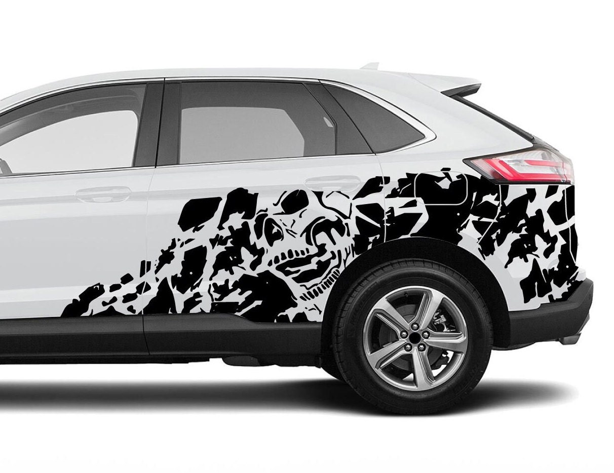 Nightmare Skull Decal Sticker Graphic Design Compatible With Ford Edge ...