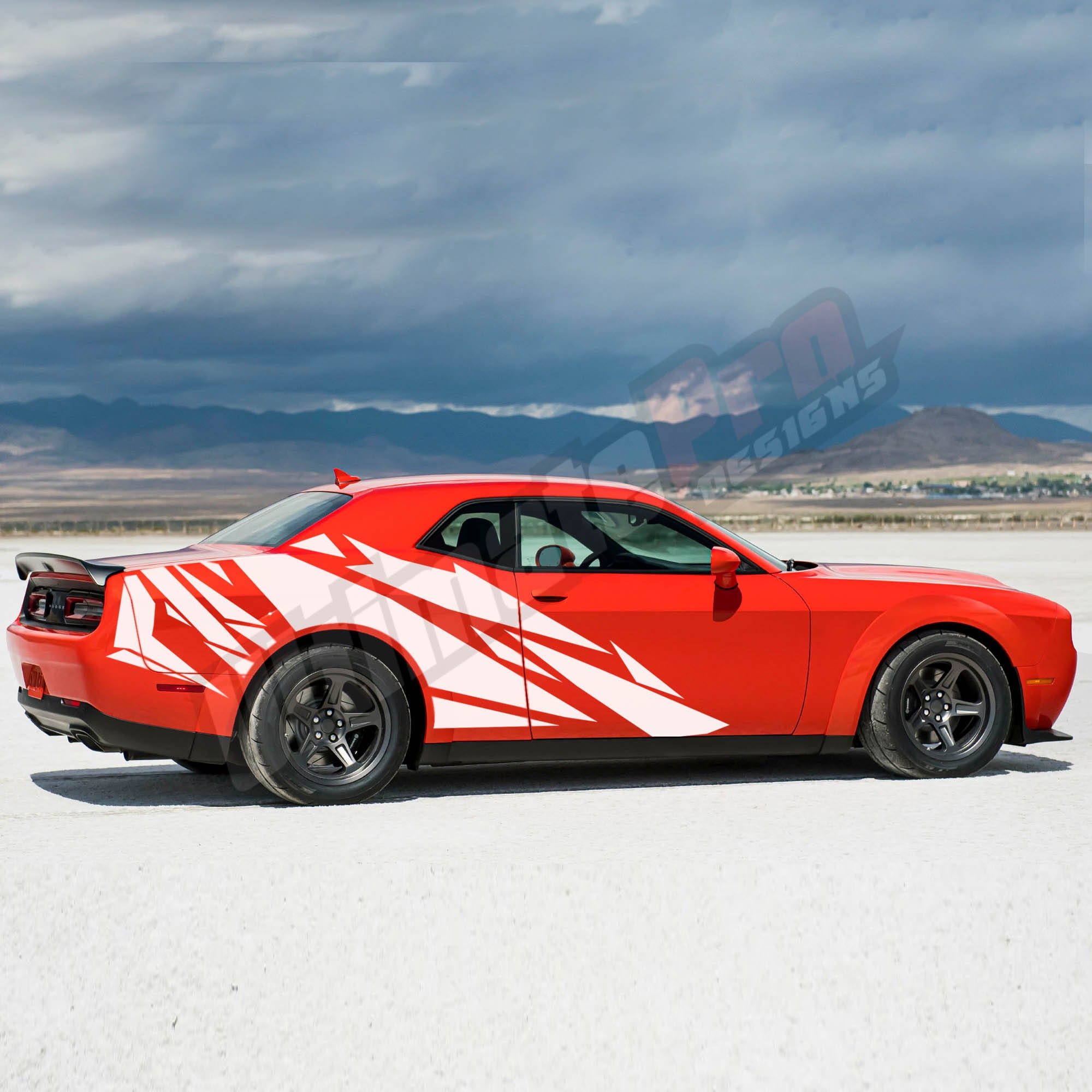Set of Vinyl Wrap Compatible With Dodge Challenger 2015 - 2020 Full ...