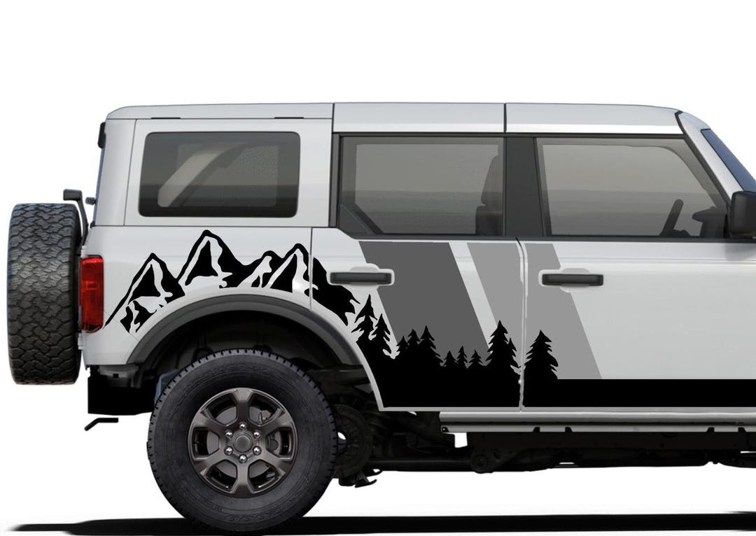 Mountain With Trees Graphics Decals Compatible With Ford Bronco - Etsy
