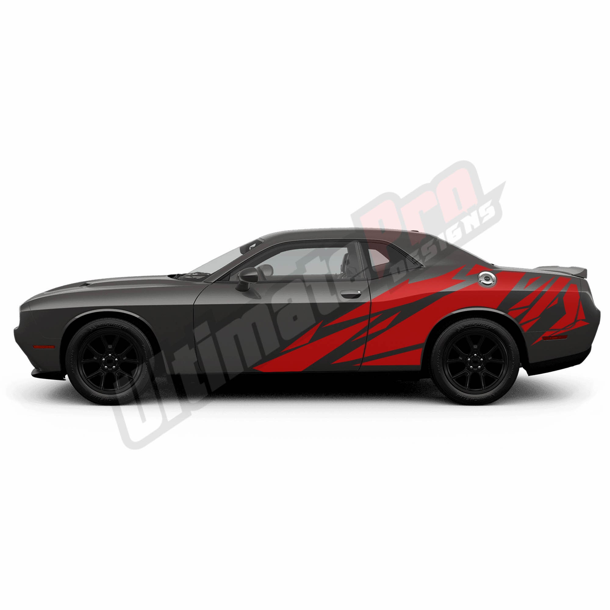 Set of Vinyl Wrap Compatible With Dodge Challenger 2015 - 2020 Full ...