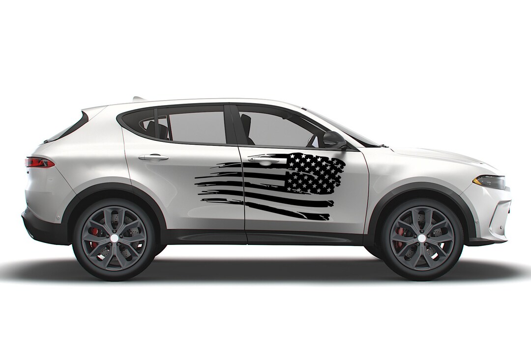 Side Door US Flag Design Decal Sticker Compatible With Dodge Hornet ...