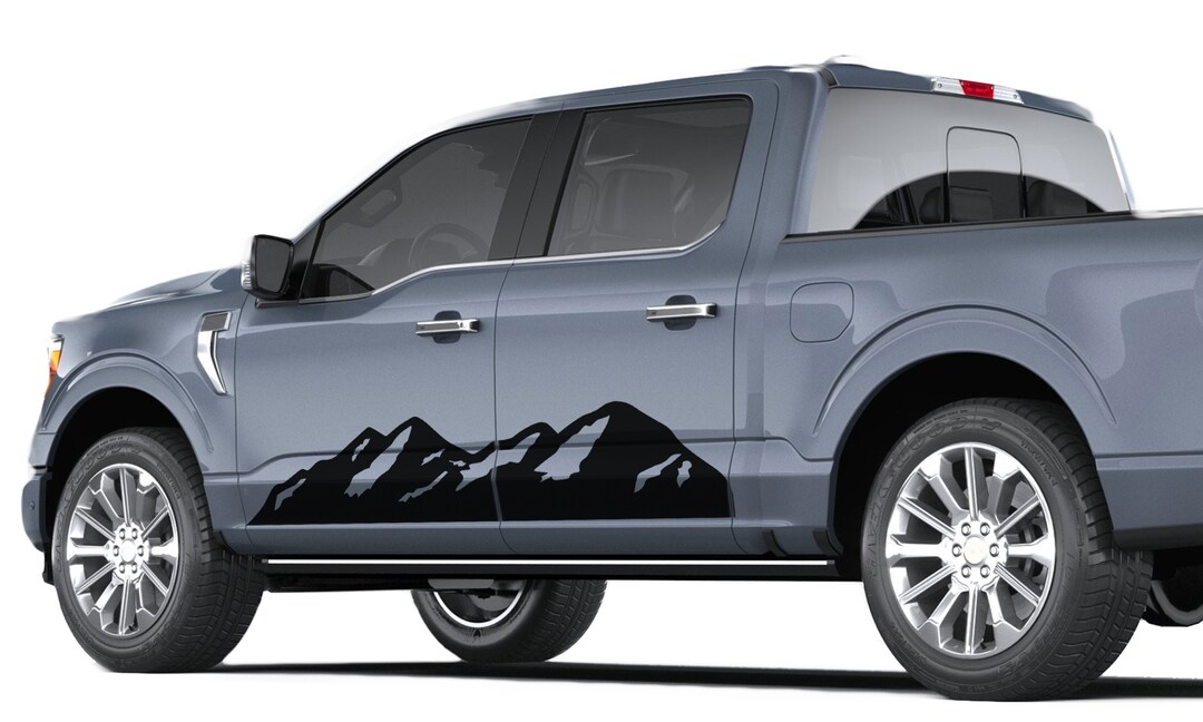 Sport Wrap Mountains Decal Sticker Compatible With Ford F150 Super Crew ...