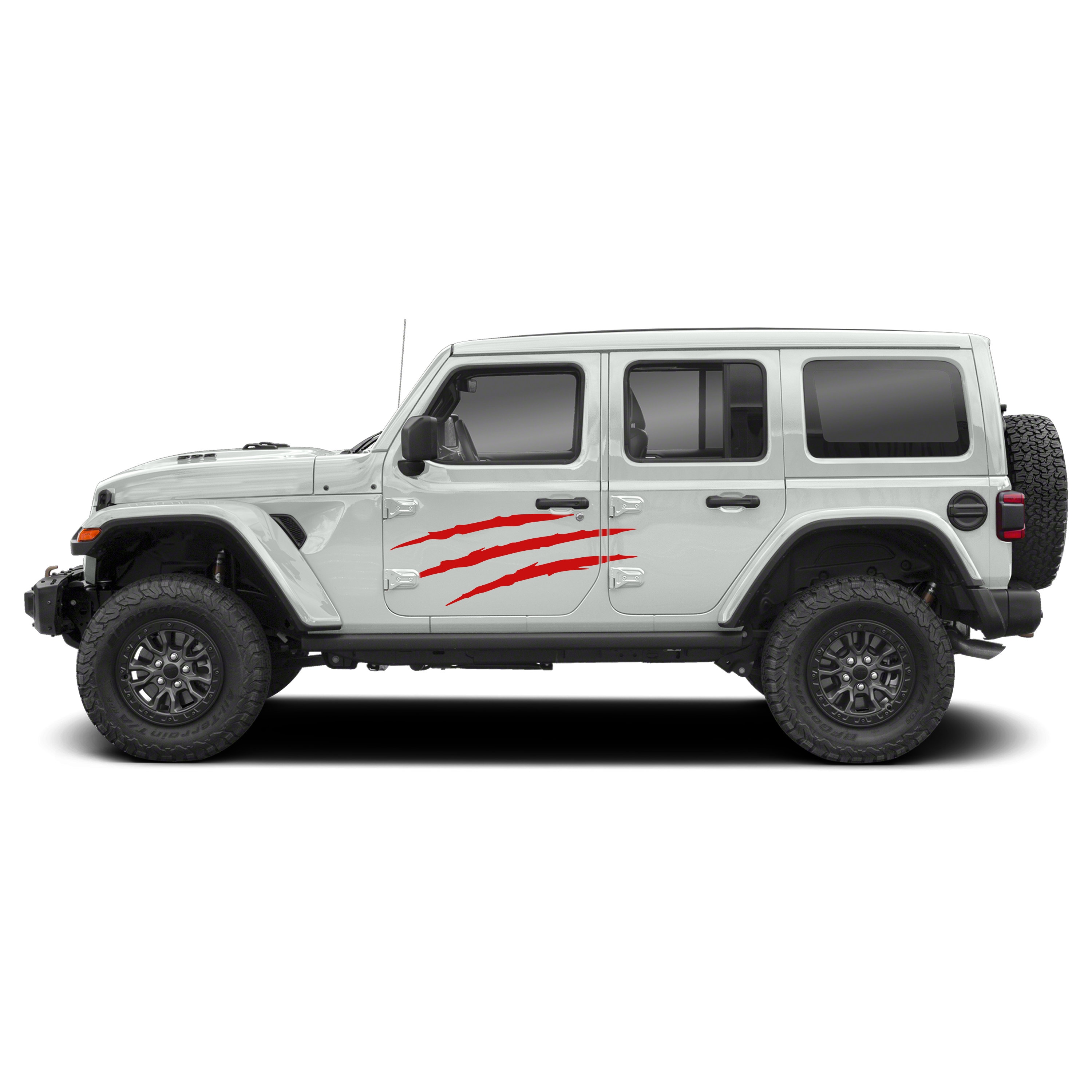 Monster Scratches Side Door Sticker Decal Compatible With Jeep Wrangler ...