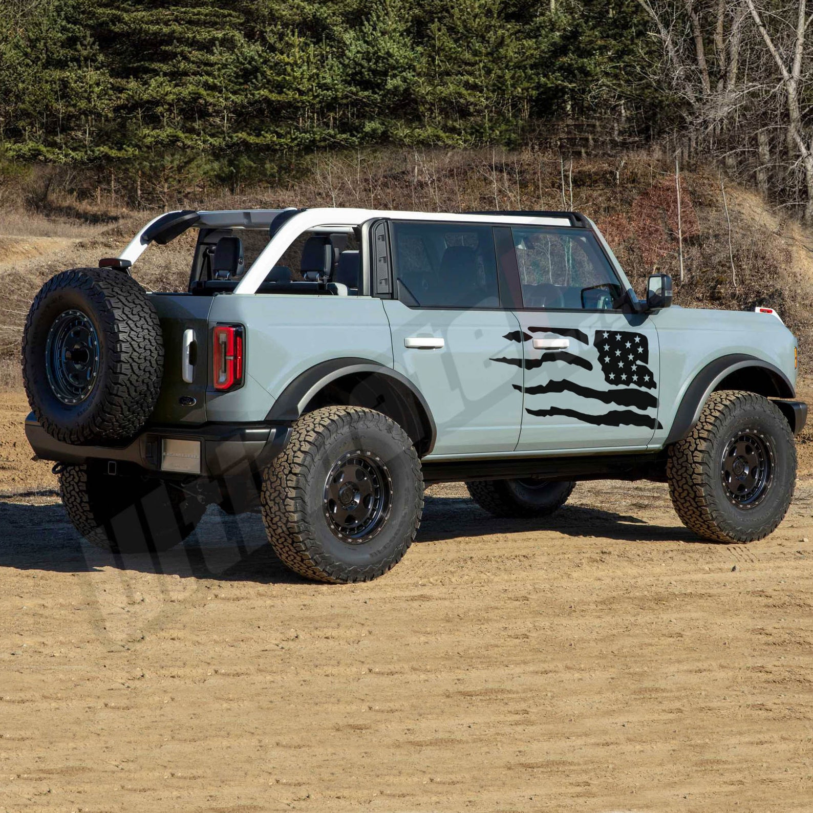 Side Decal Sticker US Flag Compatible With Ford Bronco Suv - Etsy