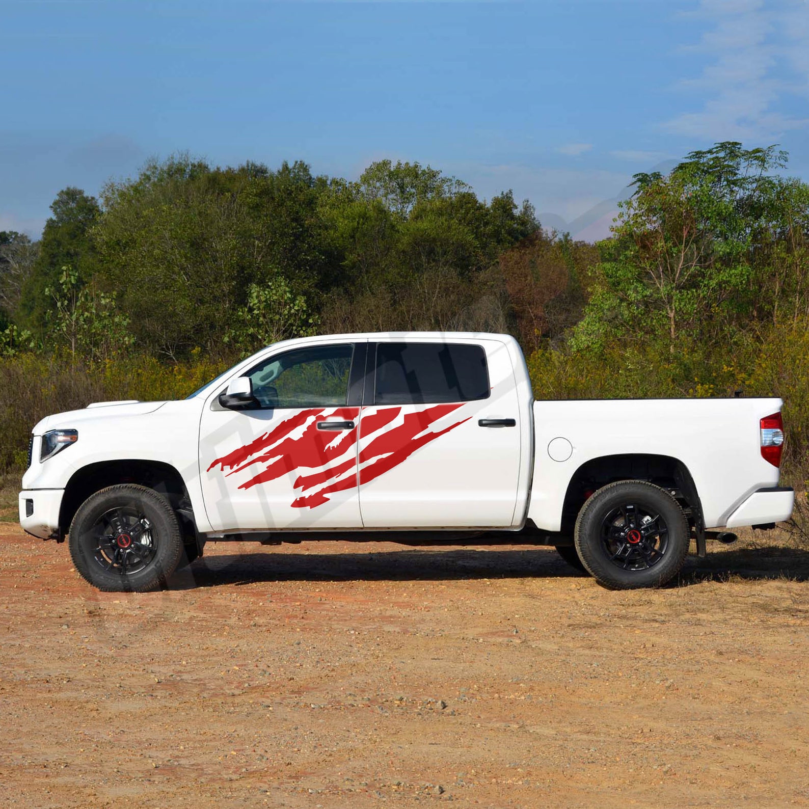 Sticker Sport Decal Vinyl Compatible With Toyota Tundra Crewmax Side ...