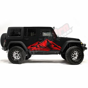 Side Door Pair Vinyl Mountains Compatible With Jeep Wrangler JK 2006 ...