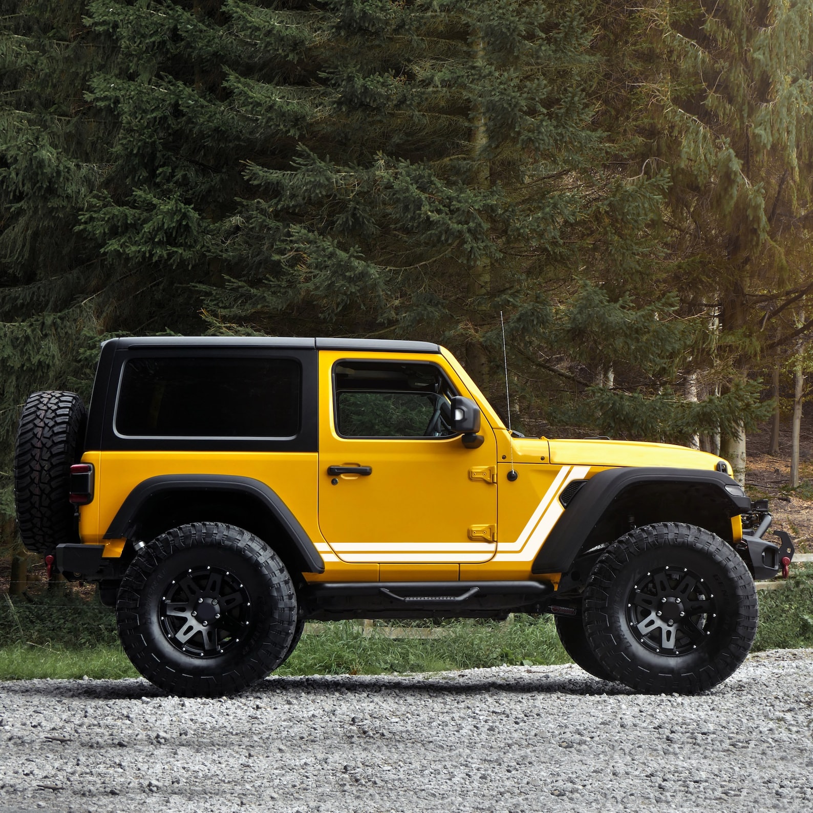 2 Doors Scrambler Stripes Sticker Decal Compatible With Jeep Wrangler ...