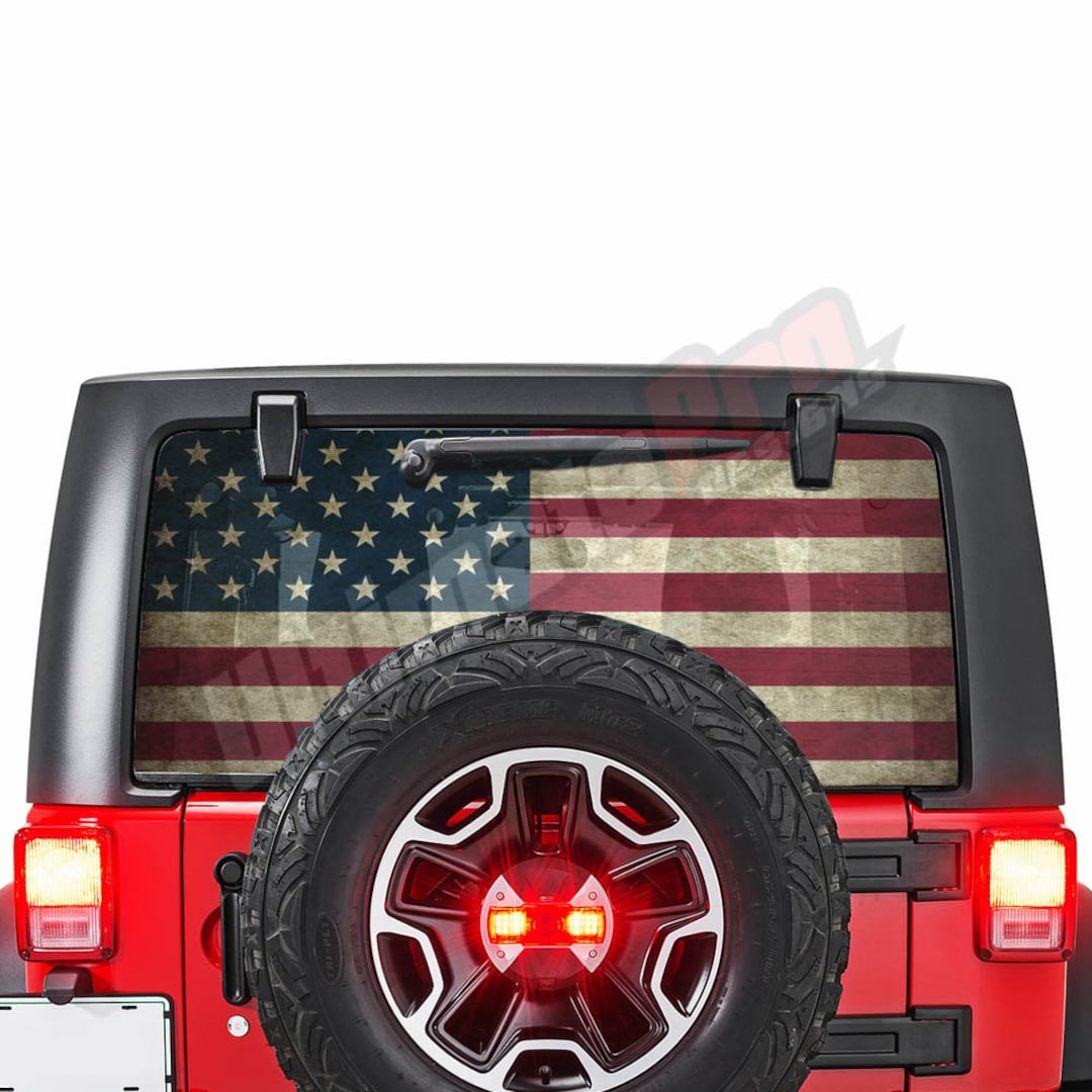 Perforated Windshield Vinyl Decal Sticker Compatible With Jeep Wrangler ...