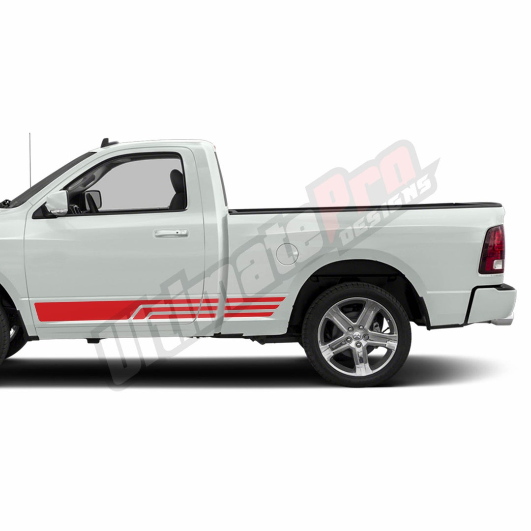 Regular Cab Pair of Stripes Decal Sticker Sport Racing Compatible With ...