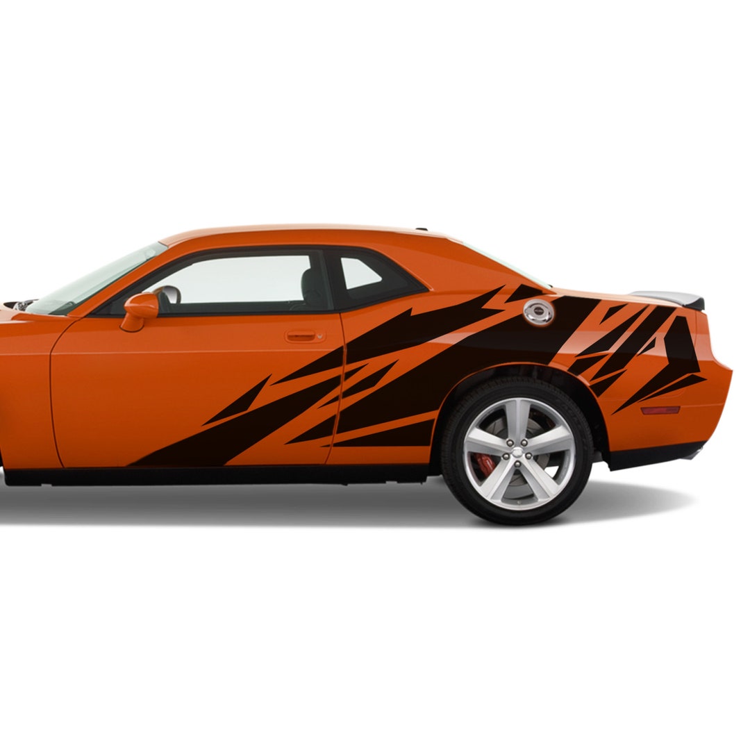 Set of Vinyl Wrap Compatible With Dodge Challenger 2015 - 2020 Full ...
