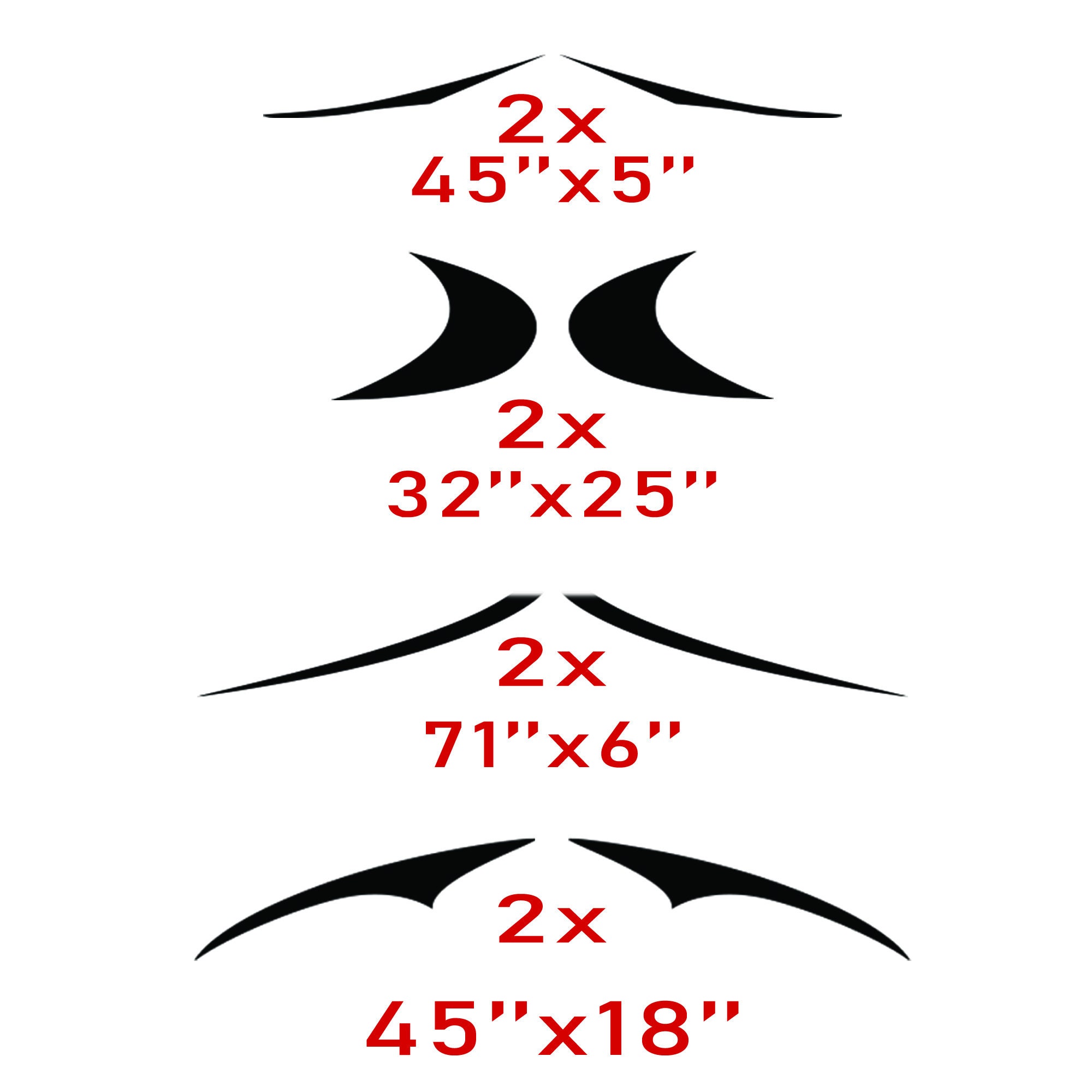 Motorhome Decals RV Vinyl Kits Red-black Sport Arrows Graphics - Etsy