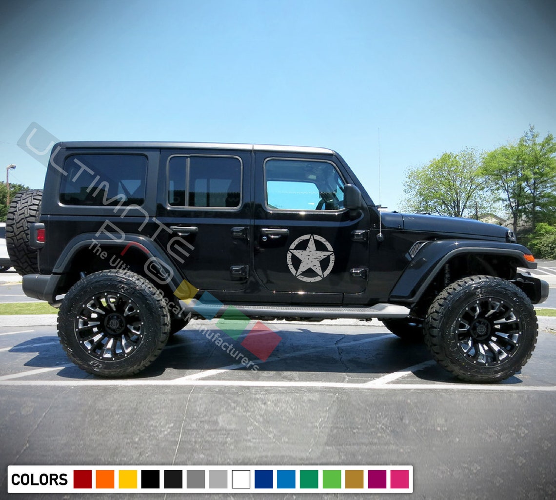Side Door Sticker Army Star Sport Decal Compatible With Jeep - Etsy